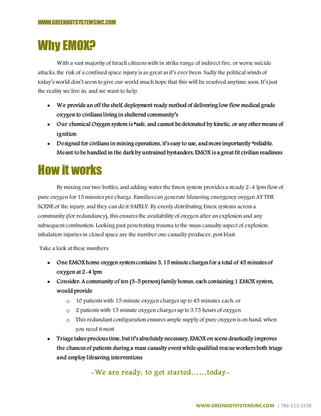 emOx oxygen [7323] | PDF