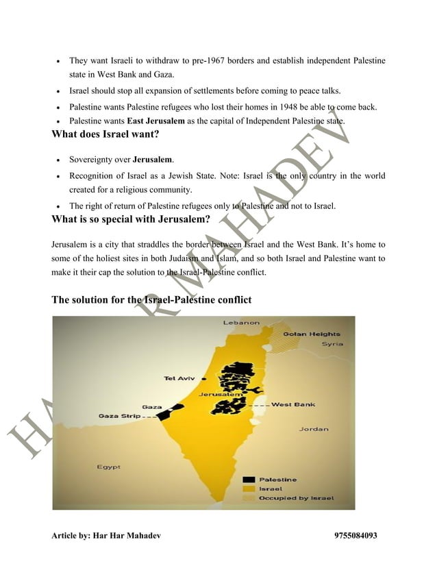 Israel palestine conflict | PDF