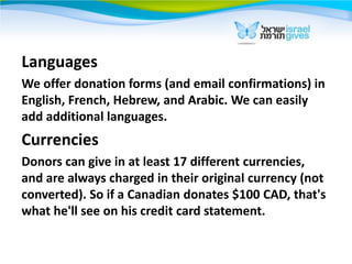 Israelgivesdonationsystem | PPT | Free Download
