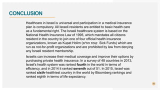 Israel healthcare system financial management | PPTX