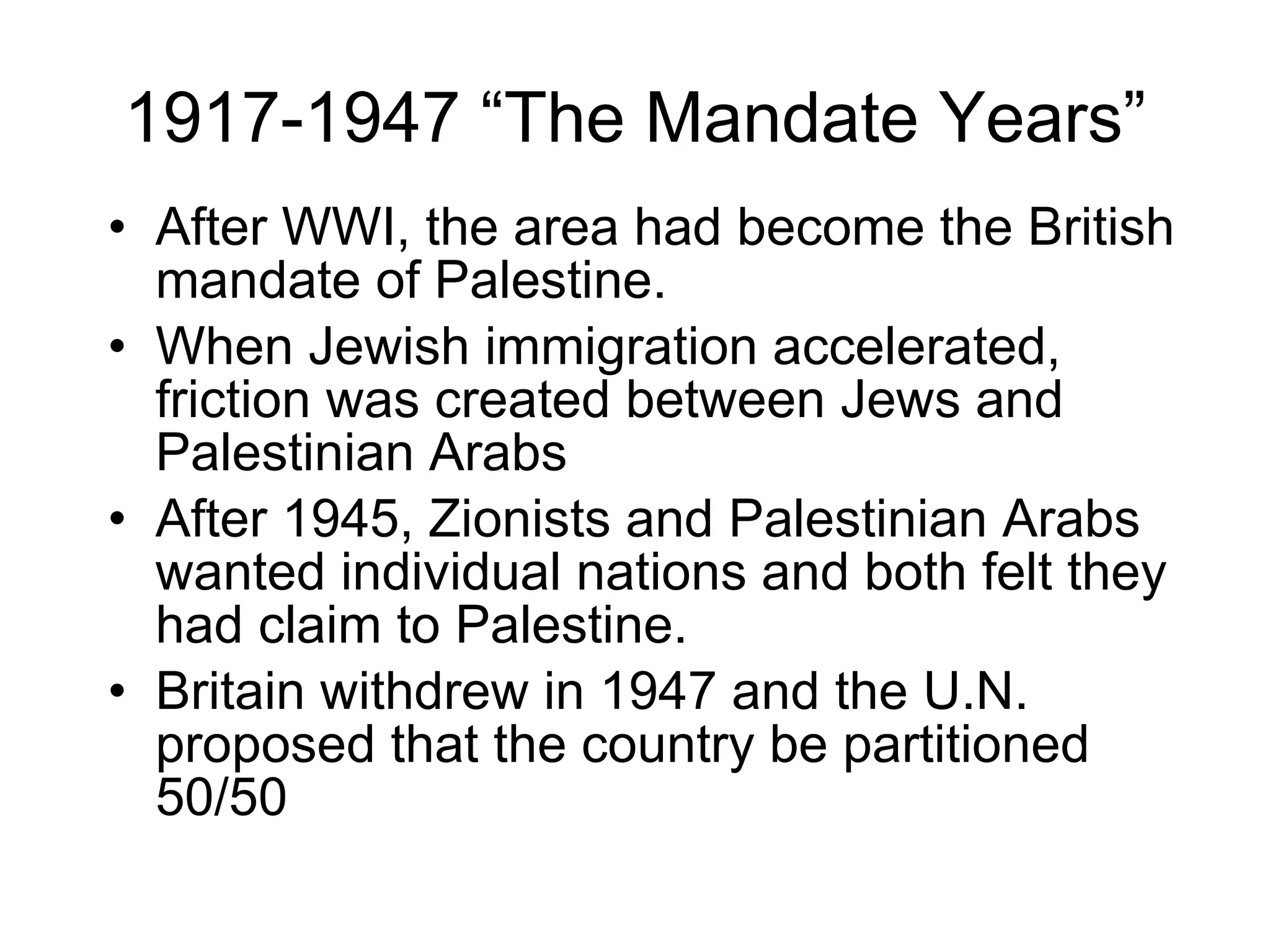 Arab-Israeli Conflict Summary and Brief History | PPT