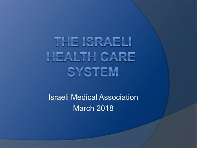 Israeli health care system | PPT | Health Insurance | Insurance