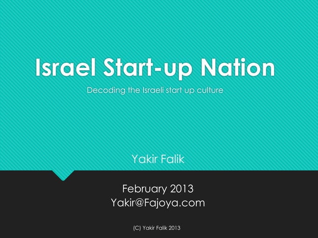 Israeli start up nation | PPT