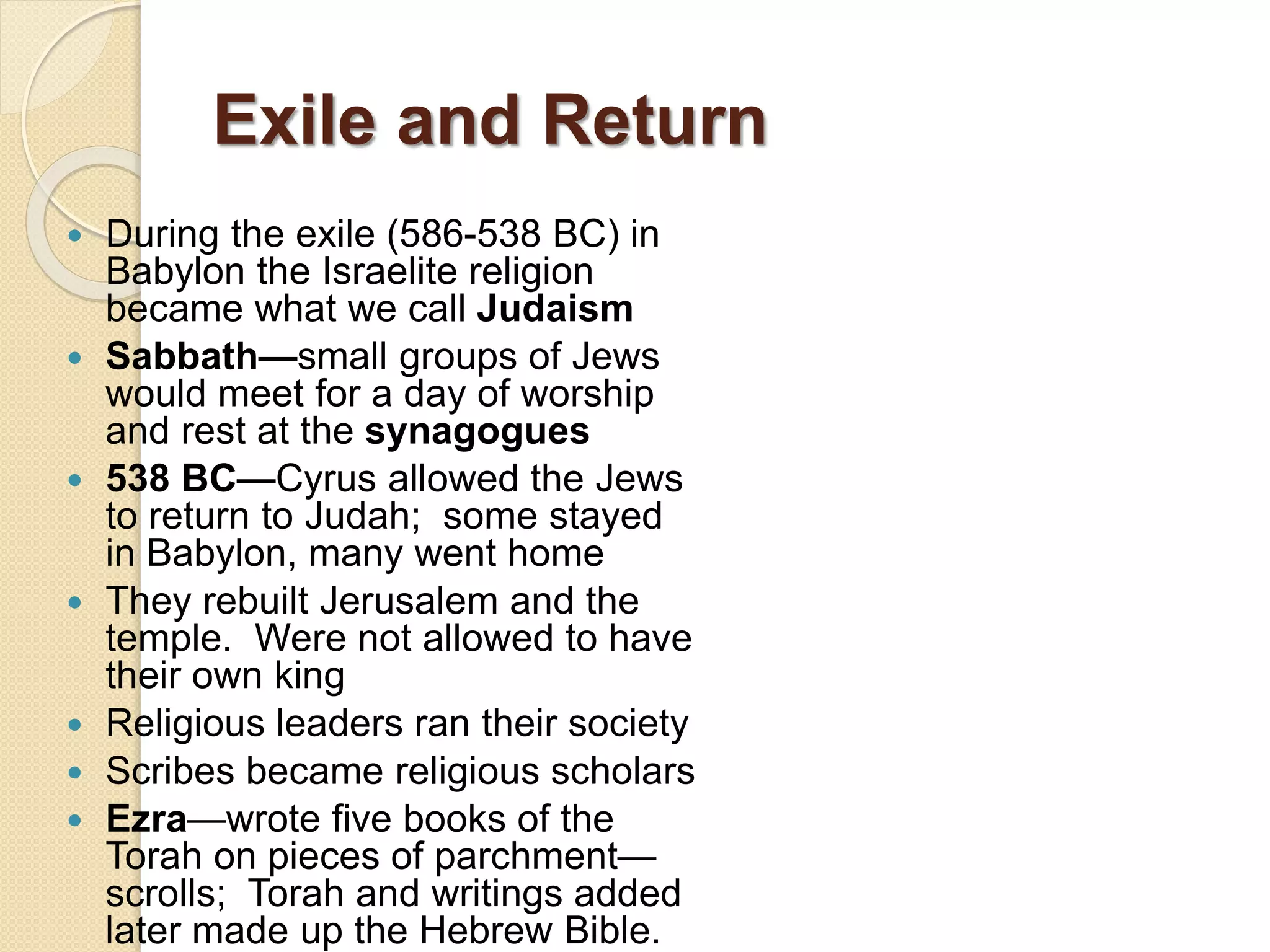 The Ancient Israelites | PPTX