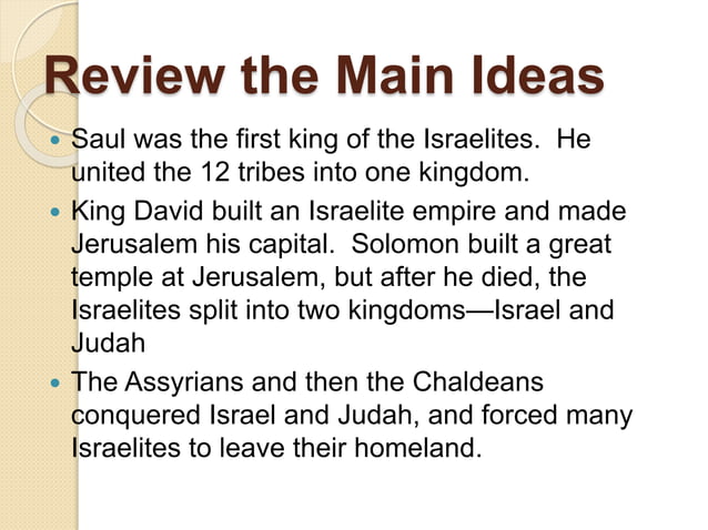 The Ancient Israelites | PPTX