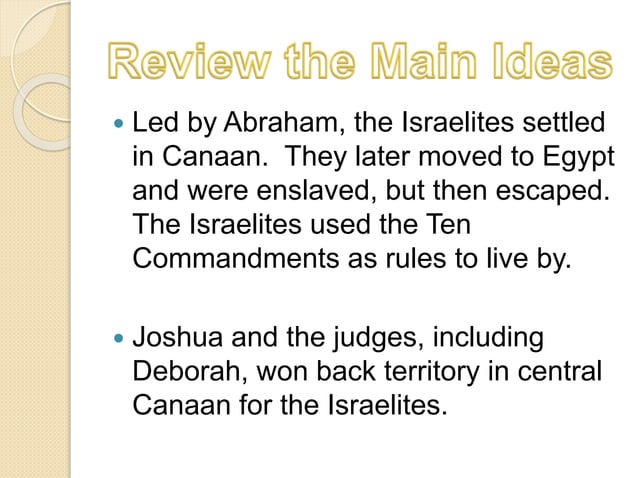 The Ancient Israelites | PPTX