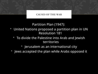 israel palestine conflict early historypptx | PPTX