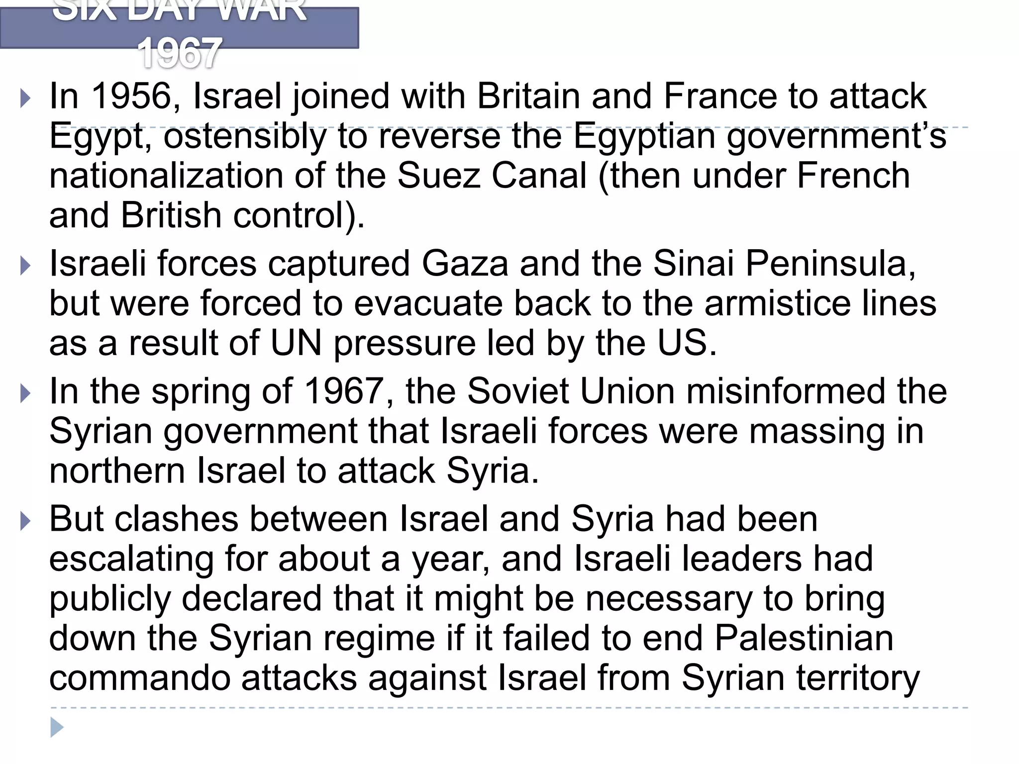 Israel palestine conflict | PPTX