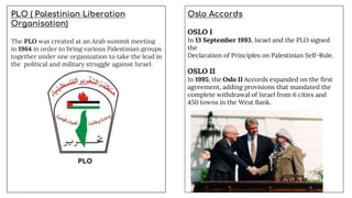 Powerpoint presentation on Israel Palestine Conflict | PPTX