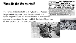 Powerpoint presentation on Israel Palestine Conflict | PPTX