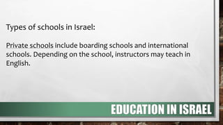 Education Curriculum of Israel and the Philippines | PPTX