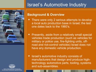 Israels Automotive & Subcontracting Industry | PPT