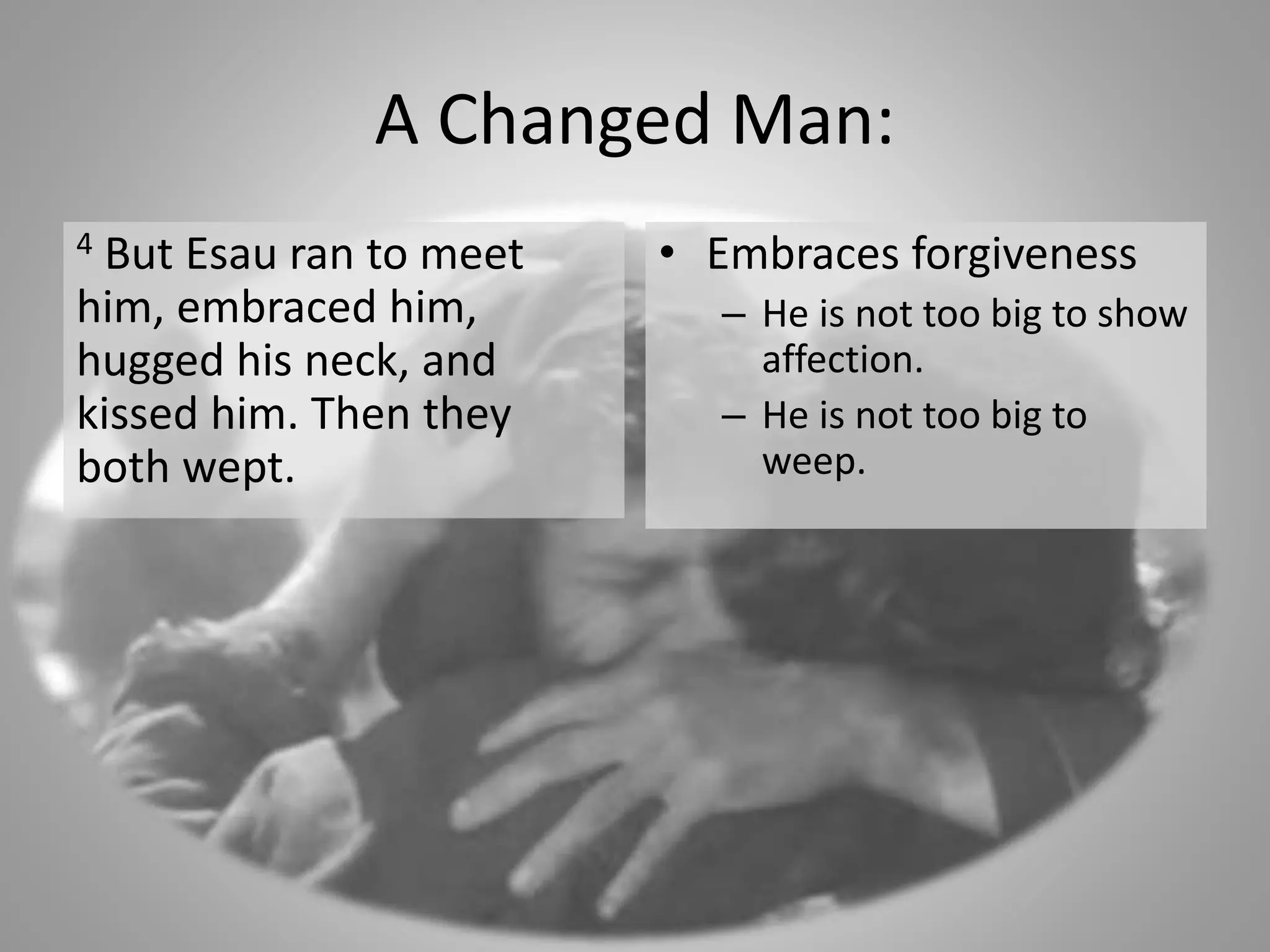 Israel's God is God: A Changed Man - Genesis 33:1-20 | PPTX