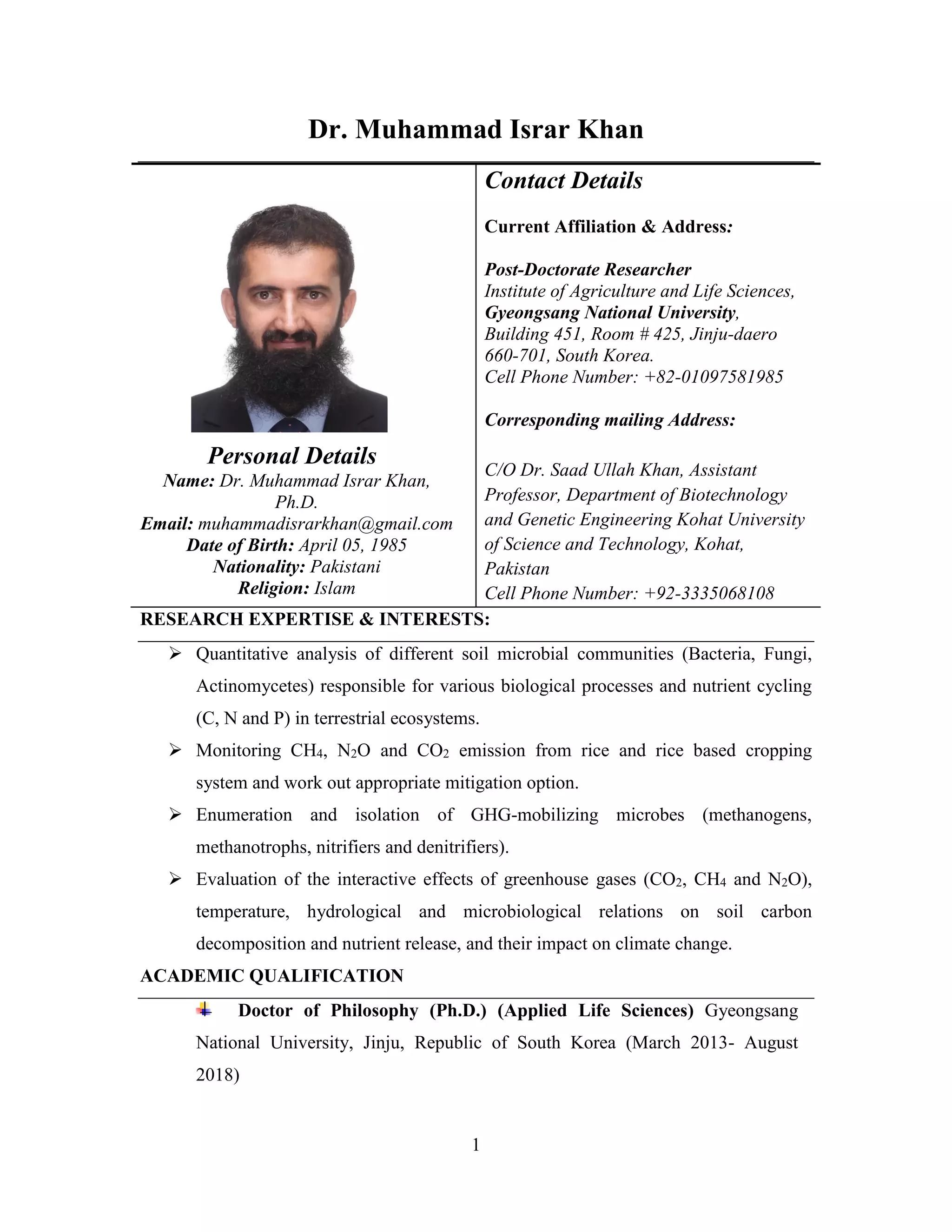 Israr khan cv | PDF
