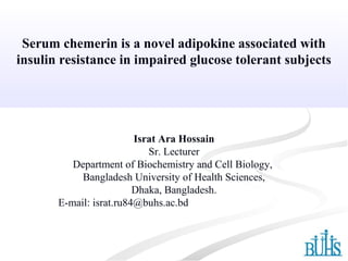 Israt ara hossain nst 17-18 | PPT | Endocrine and Metabolic Diseases ...