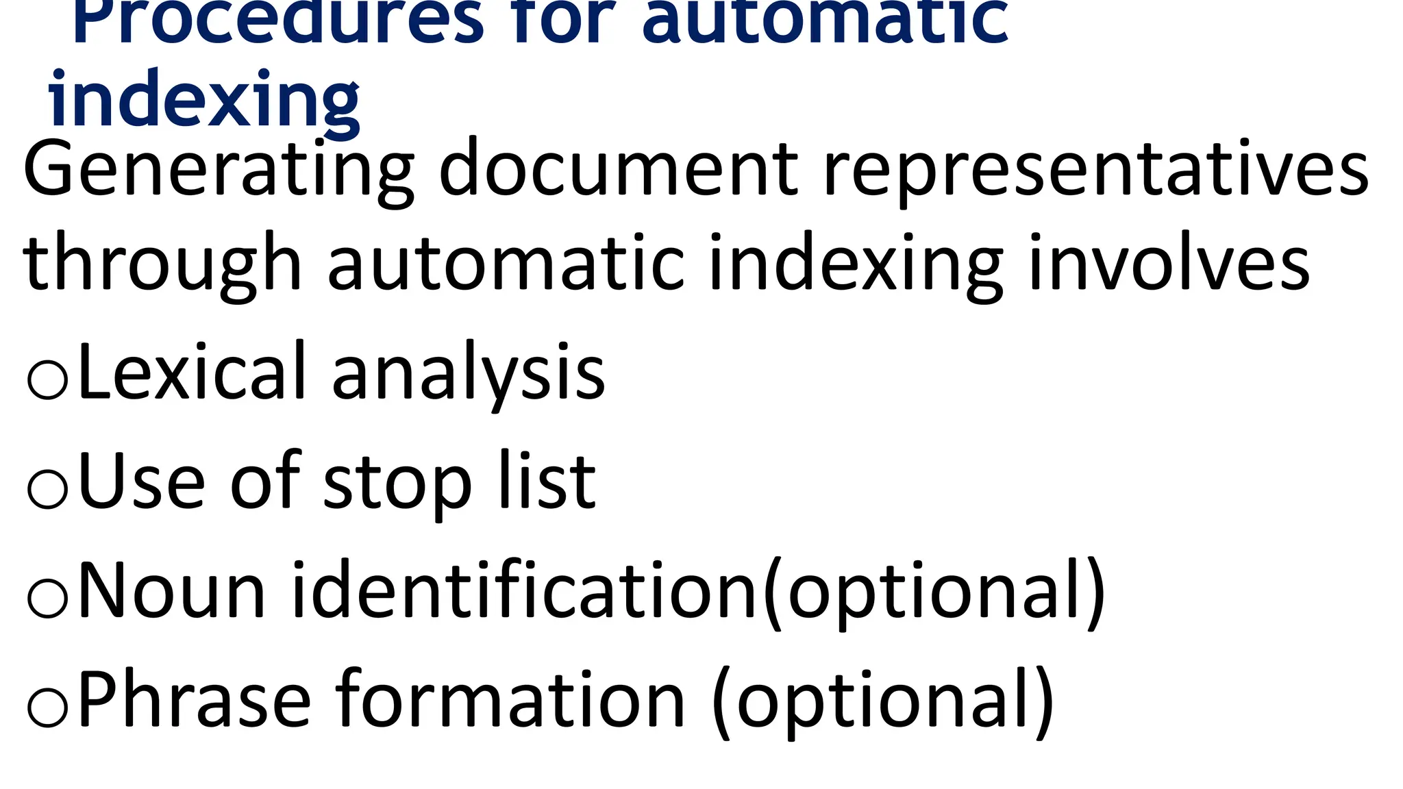 Information storage and retrieval system unit two | PPTX