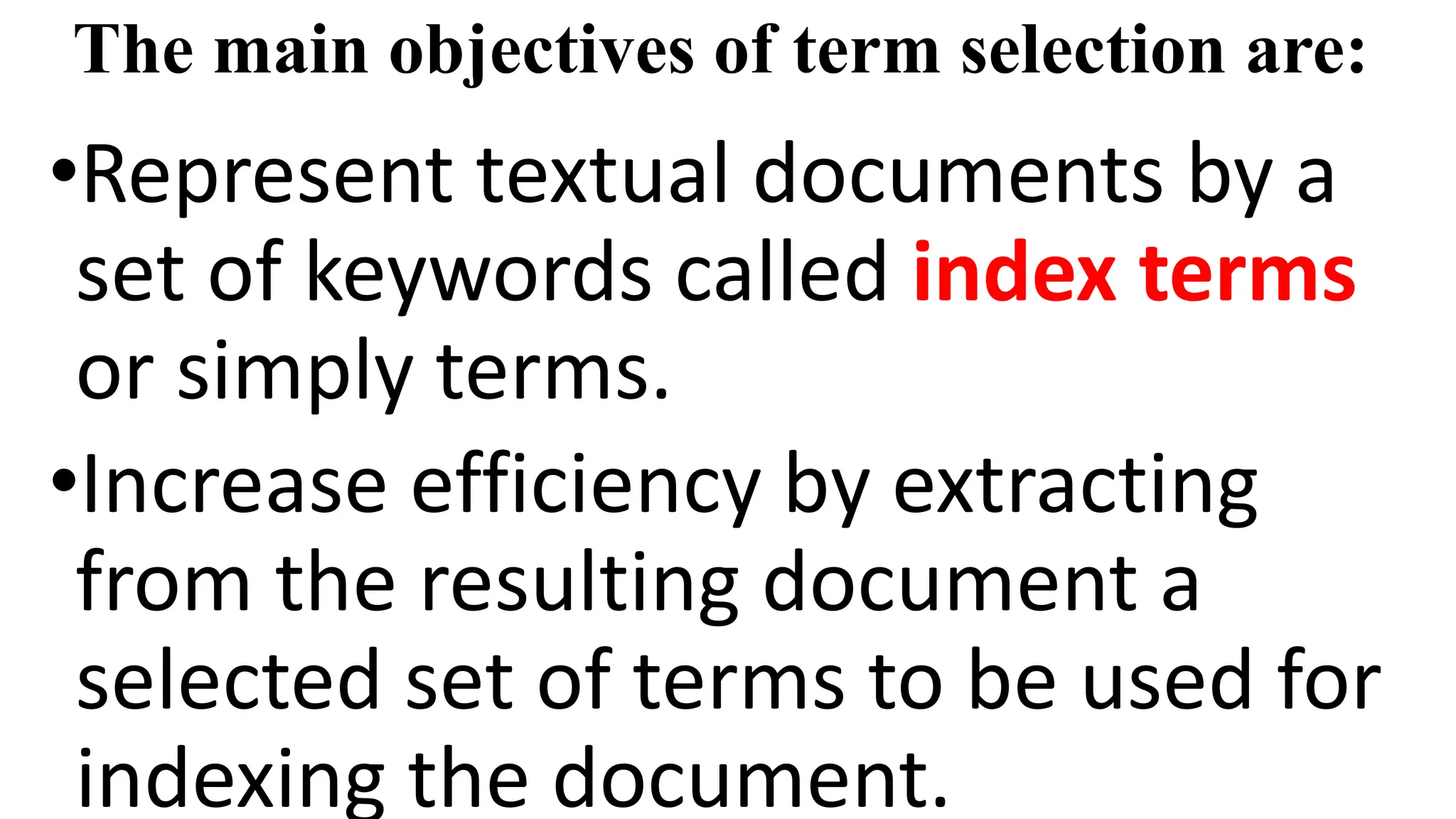 Information storage and retrieval system unit two | PPTX