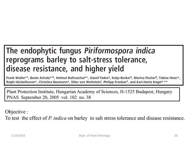 ISR IN PLANTS THROUGH FUNGAL BIOCONTROL AGENTS | PPT