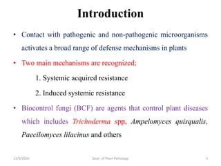 ISR IN PLANTS THROUGH FUNGAL BIOCONTROL AGENTS | PPTX