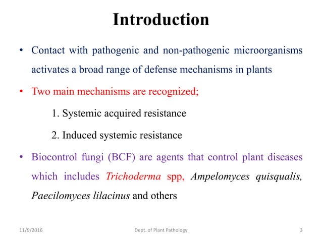 ISR IN PLANTS THROUGH FUNGAL BIOCONTROL AGENTS | PPT