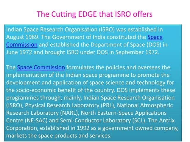 My insight on ISRO | PPTX