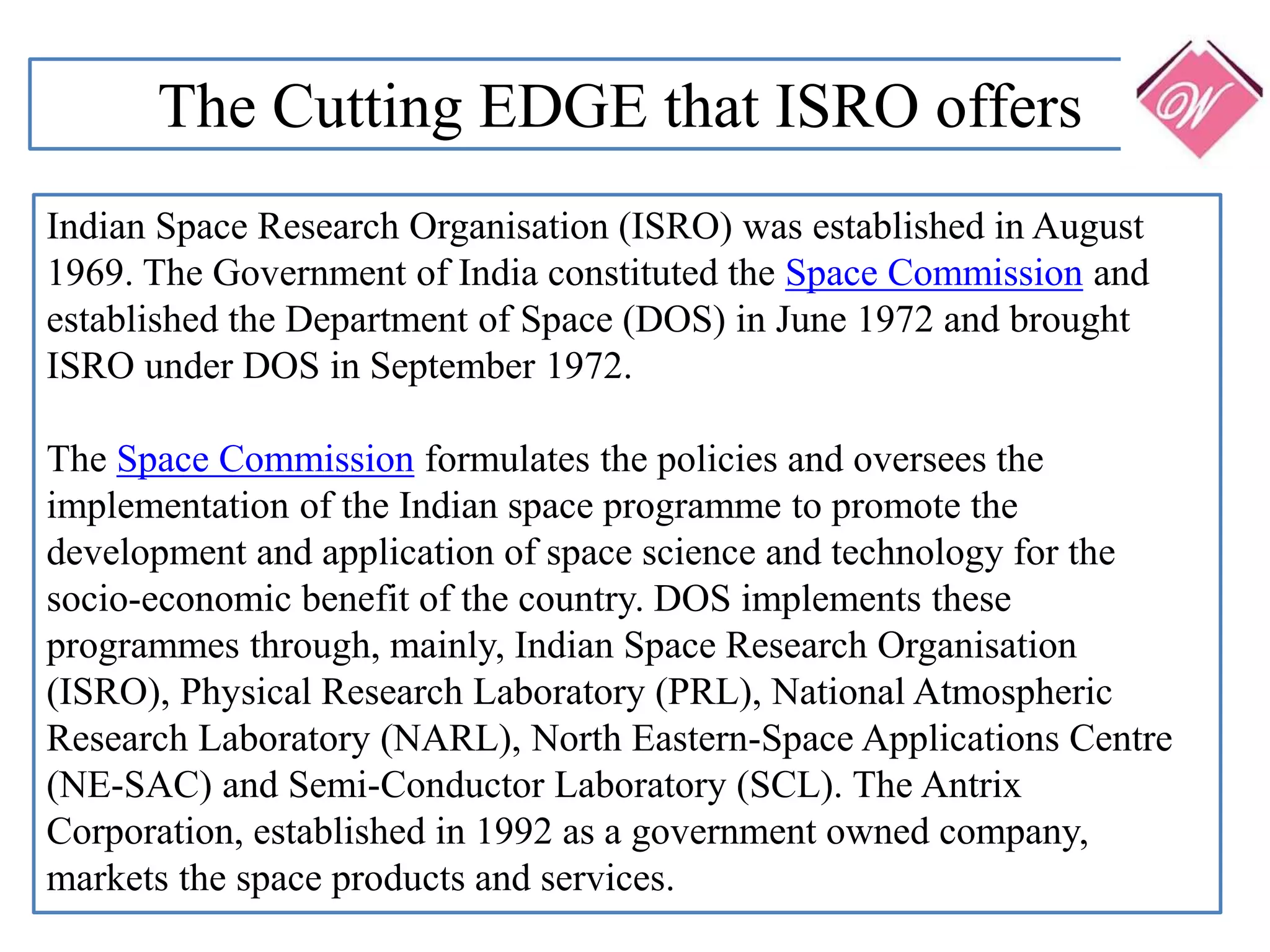 ISRO (Indian Space Research Organization) | PPTX
