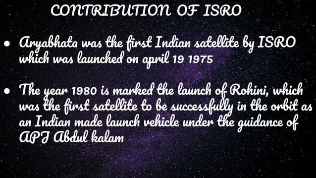 Isro s contribution | PPT