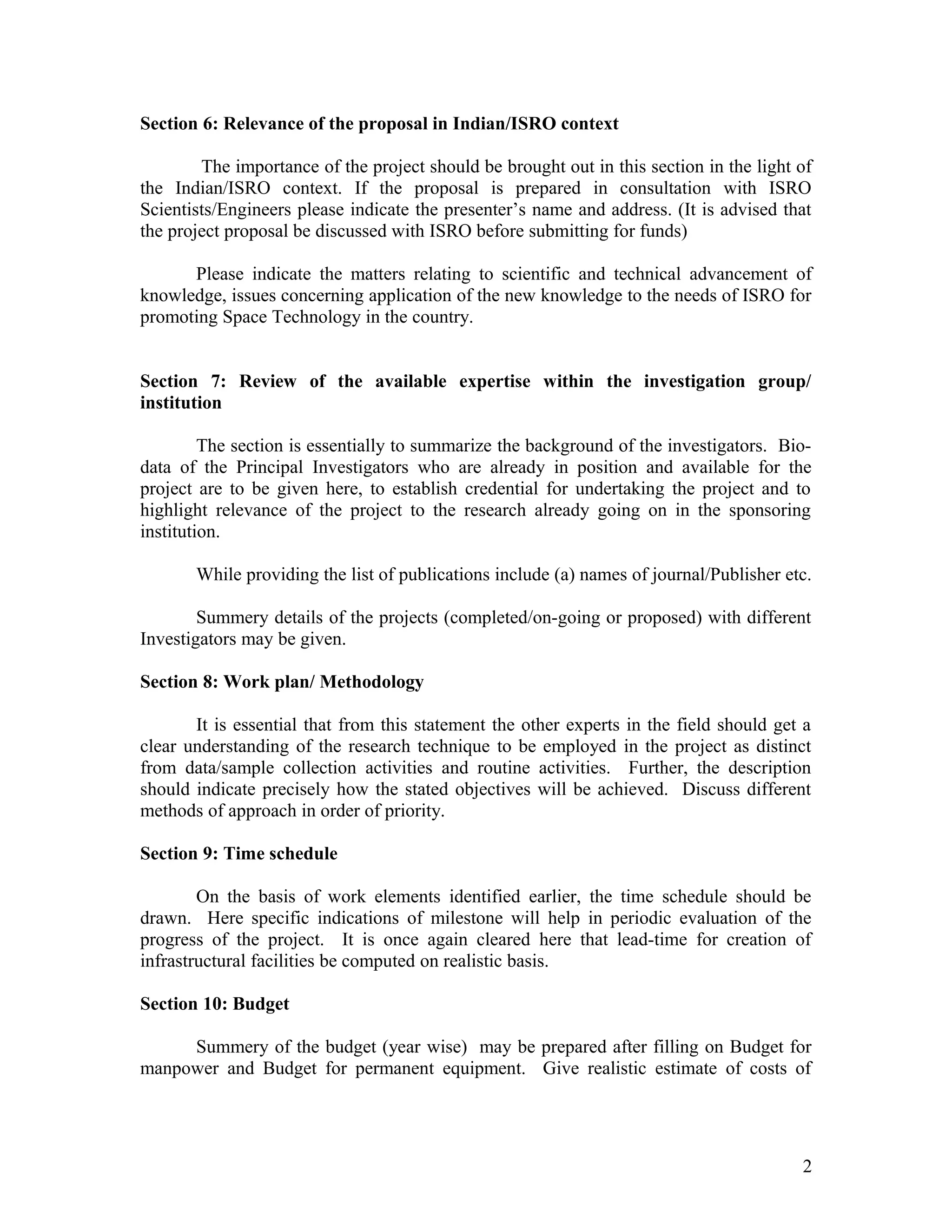 Proposal format | DOC