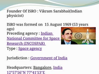 ISRO IRFAN B.COM 2nd year.pptxisro project | PPT