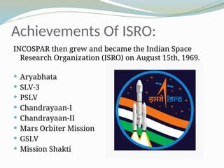 ISRO IRFAN B.COM 2nd year.pptxisro project | PPT