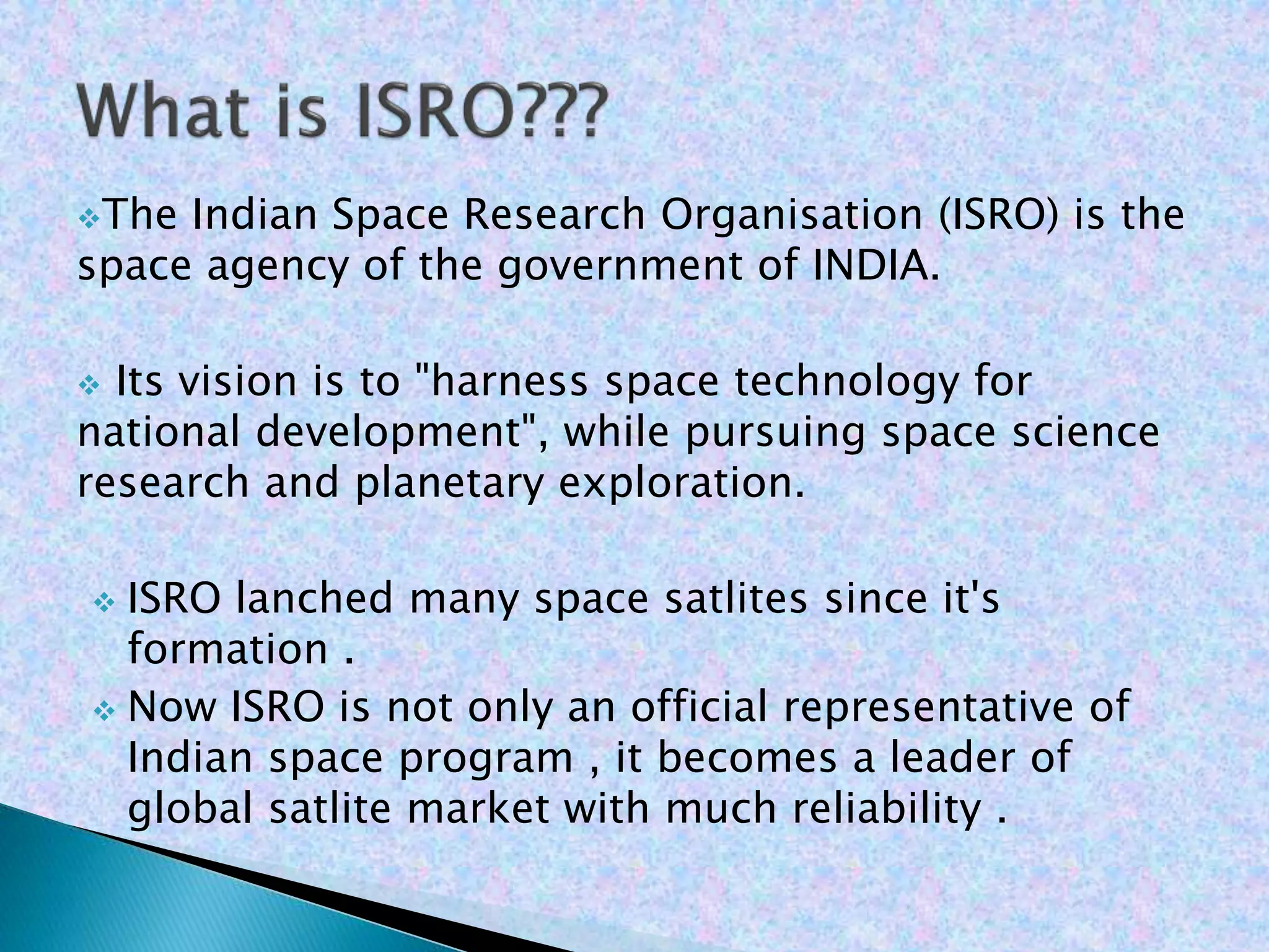 ISRO & It's Achivements | PPTX