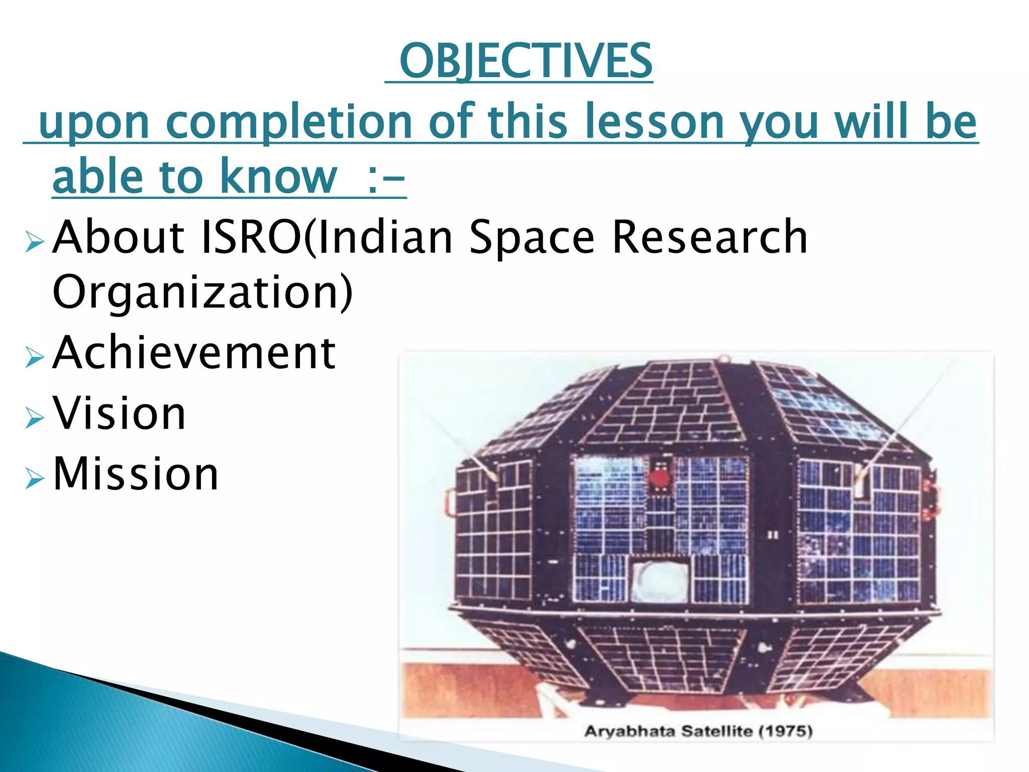 INDIAN SPACE RESEARCH ORGANIZATION (ISRO) | PPTX