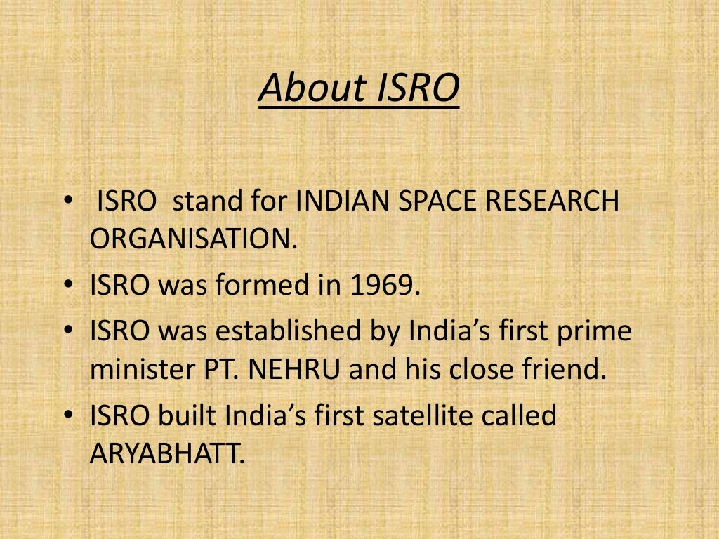 ISRO Presentation