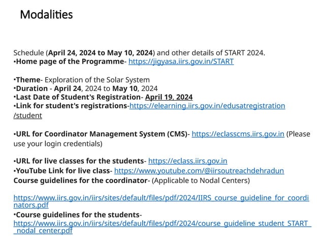 ISRO START program which theme was exploring of the solae system | PPT
