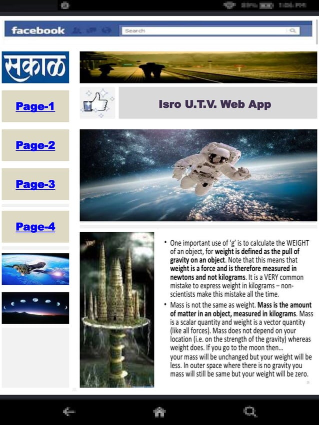 Isro u.t.v. web app | PPTX