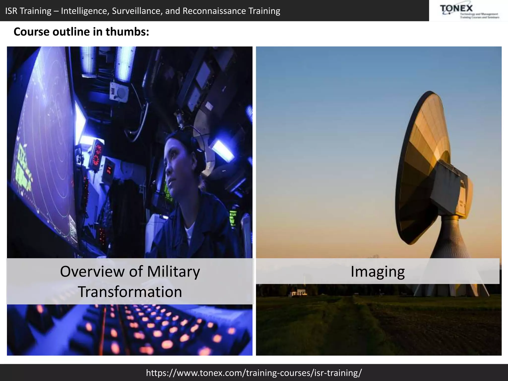 ISR (Intelligence, Surveillance, and Reconnaissance) Training - Tonex ...