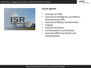 ISR (Intelligence, Surveillance, and Reconnaissance) Training - Tonex ...