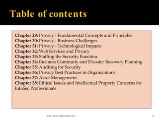 Information Systems Security: Security Management, Metrics, Frameworks ...