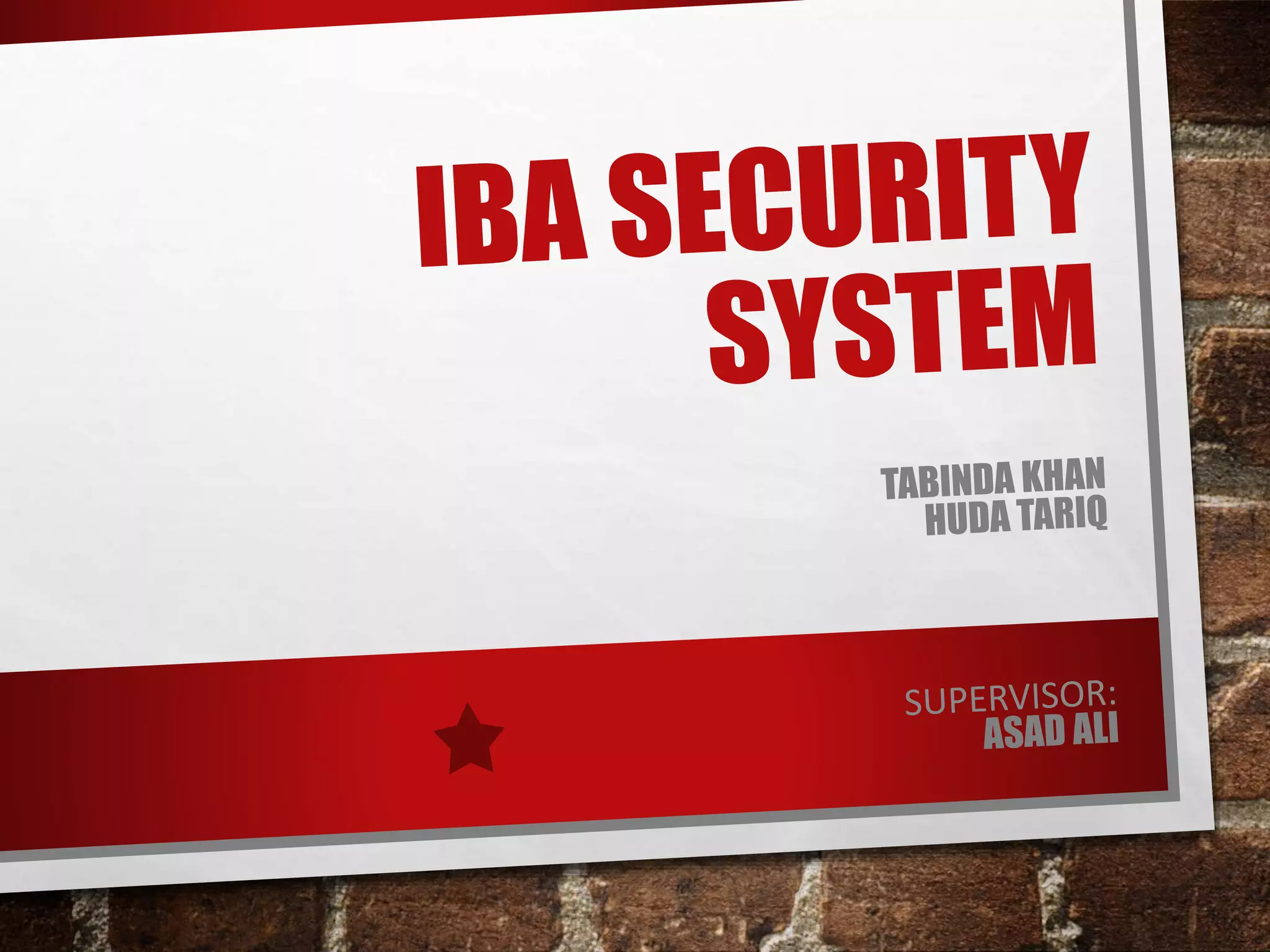 IBA SECURITY SYSTEMS | PPTX
