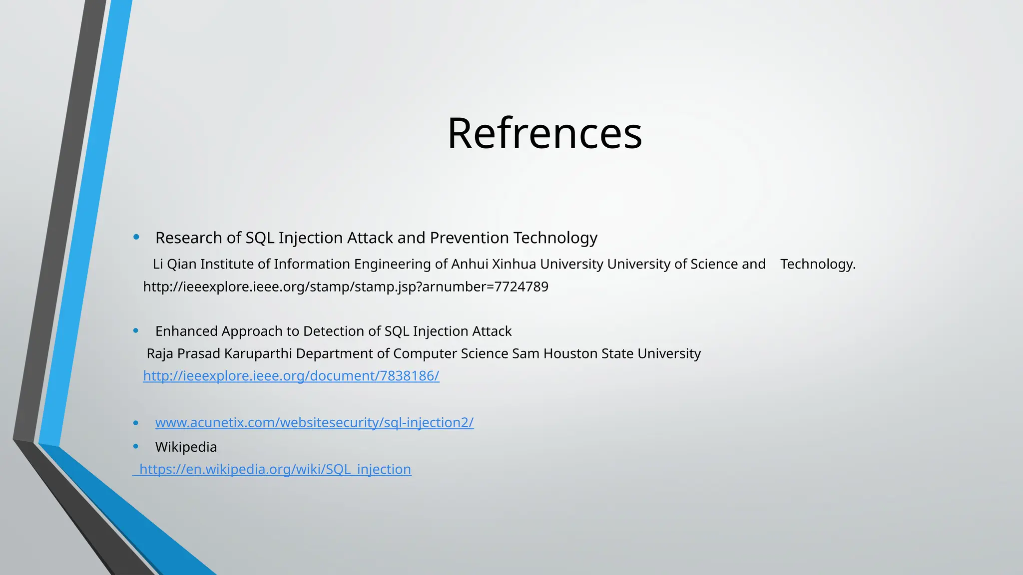 cybersecurity and sql injection for students | PPT