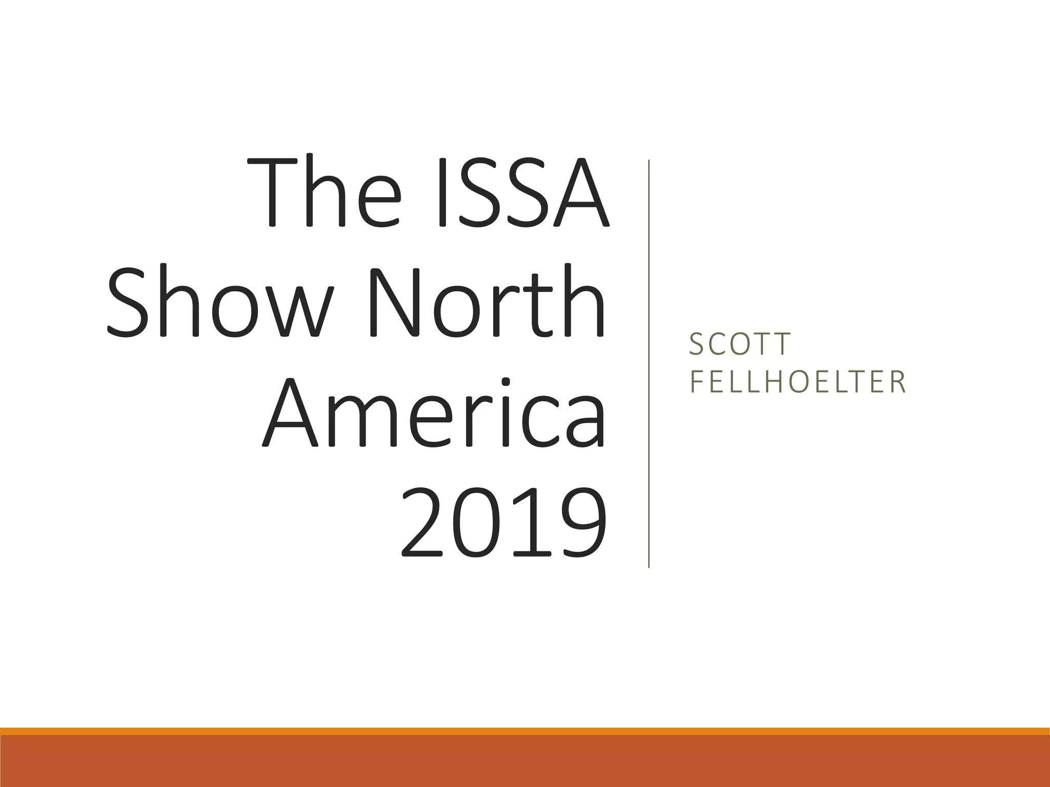 The ISSA Show North America 2019 | PPTX