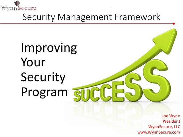 Implementing a Security Management Framework