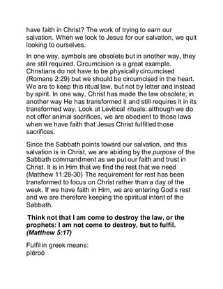 Is Sabbath Keeping For Today? | PDF