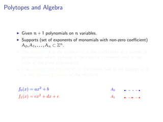 "Combinatorics of 4-dimensional resultant polytopes" | PPT