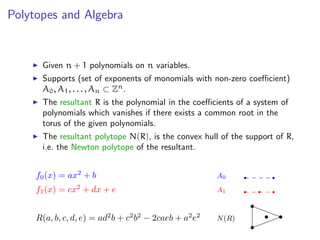 "Combinatorics of 4-dimensional resultant polytopes" | PPT