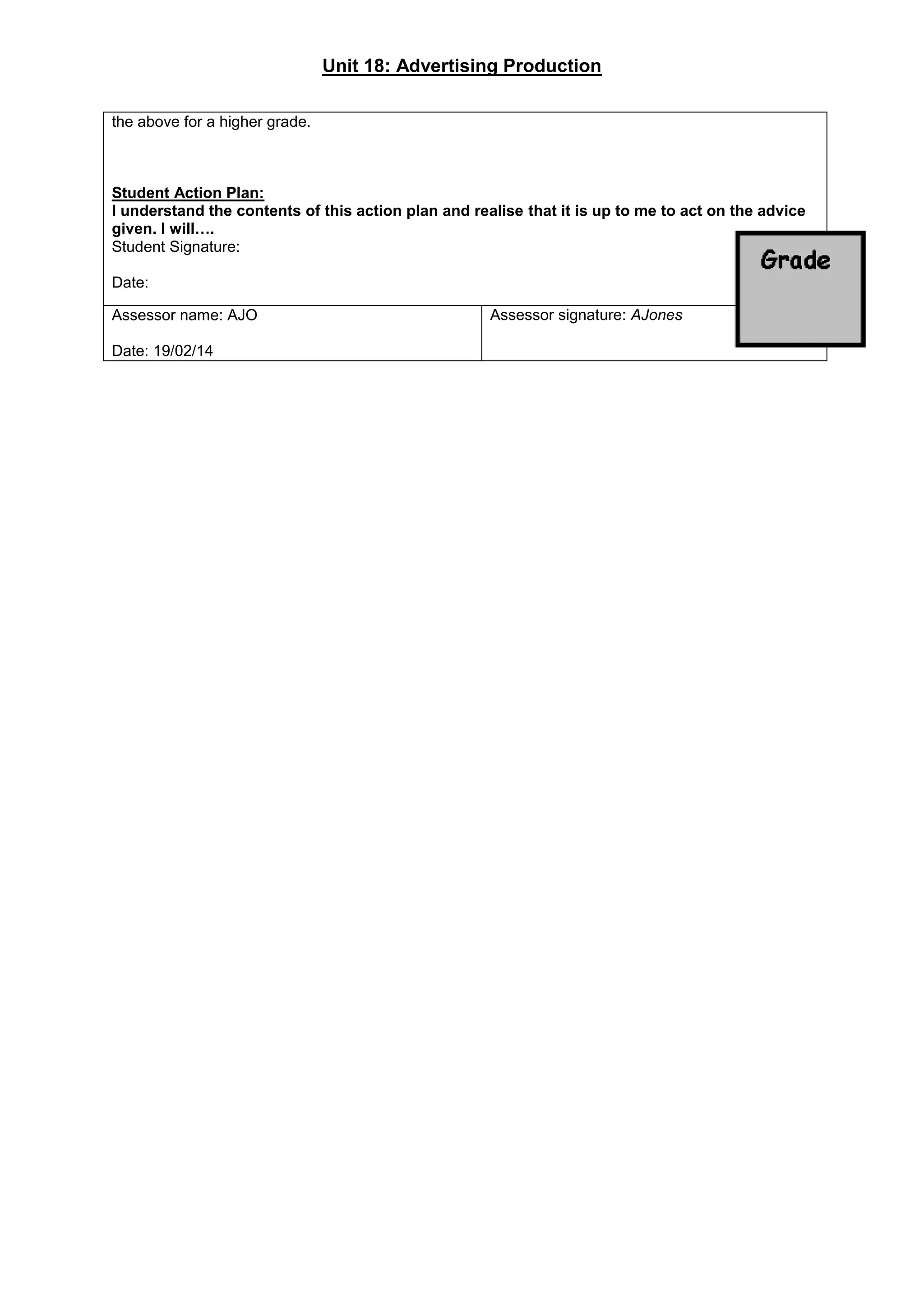 Issac farmer unit 18 mark and feedback sheet | DOCX