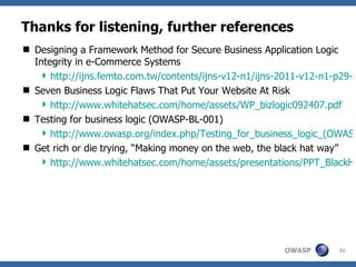 Security Exploit of Business Logic Flaws, Business Logic Attacks | PPT