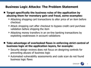 Security Exploit of Business Logic Flaws, Business Logic Attacks | PPT