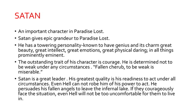 Is Satan a hero | PPT