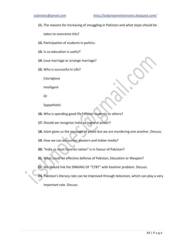 complete Issb test preparation book | PDF
